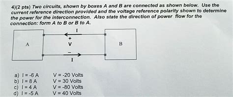 solved circuit analysis 4 2 pts two circuits shown by boxes a and b