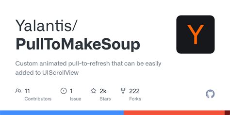 Github Yalantispulltomakesoup Custom Animated Pull To Refresh That