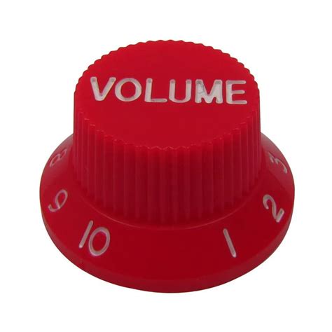 Red Plastic 1 Volume And 2 Tone Speed Amp Effect Pedal Control Knobs