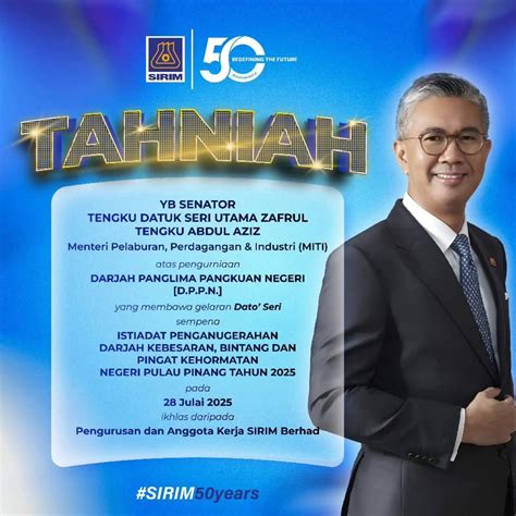 Dr Setinggi Tinggi Tahniah Kepada Yb Senator Tengku Datuk Seri Utama