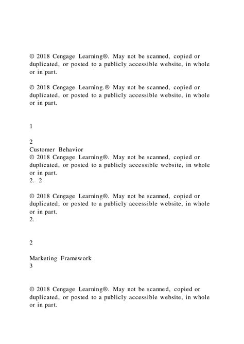 © 2018 Cengage Learning® May Not Be Scanned Copied Or Duplicat Docx