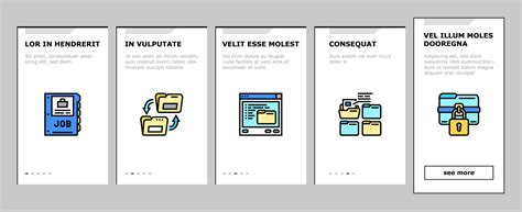 Folder Paper Business File Empty Onboarding Icons Set Vector 19579335 Vector Art At Vecteezy