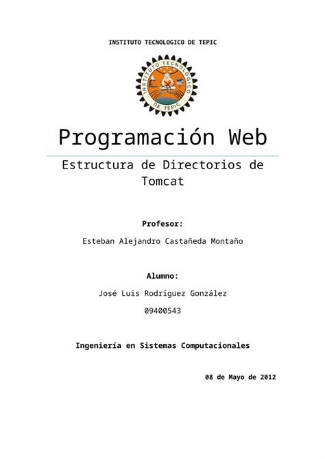 DOCX Estructura De Directorios De Tomcat DOKUMEN TIPS