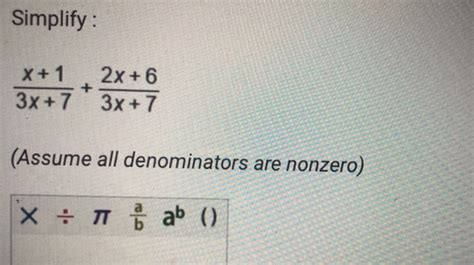 Solved Simplify Assume All Denominators Are