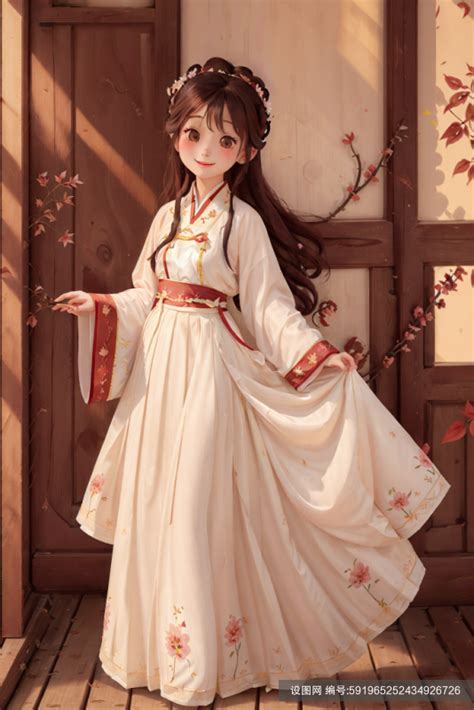 手绘中国风卡通汉服女生人物插画png下载编号591965252434926726 设图网
