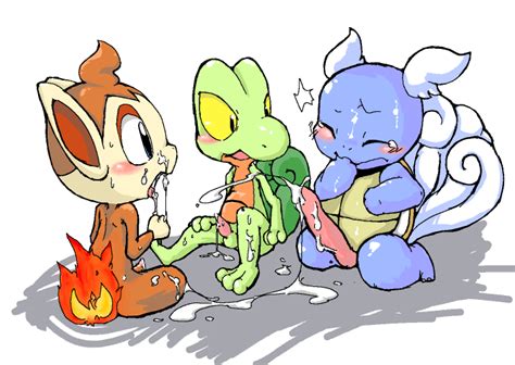Rule 34 Anthro Beige Skin Blue Eyes Blue Skin Blush Brown Fur Chimchar Closed Eyes Color Cum