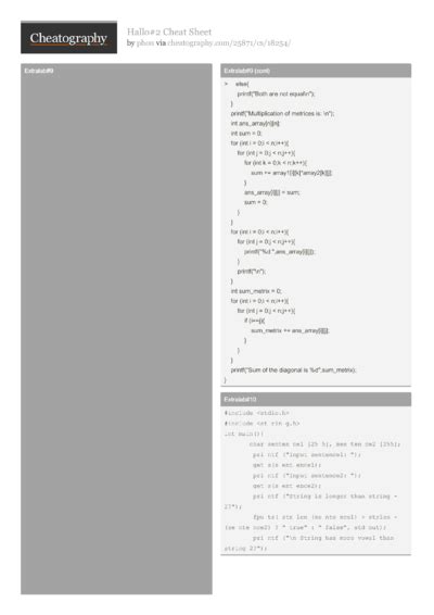 Java Basic Intro Cheat Sheet By Phon Download Free From Cheatography