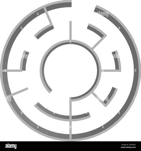 Solvable 3d Maze Labyrinth Puzzle Game Vector Illustration Stock