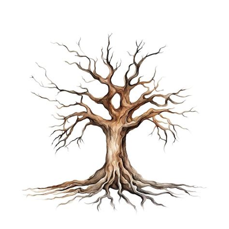 Mystical Leafless Tree Clipart Ancestry Tree Digital Art  Png