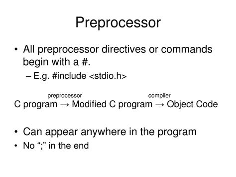 Ppt Preprocessor Powerpoint Presentation Free Download Id4246695