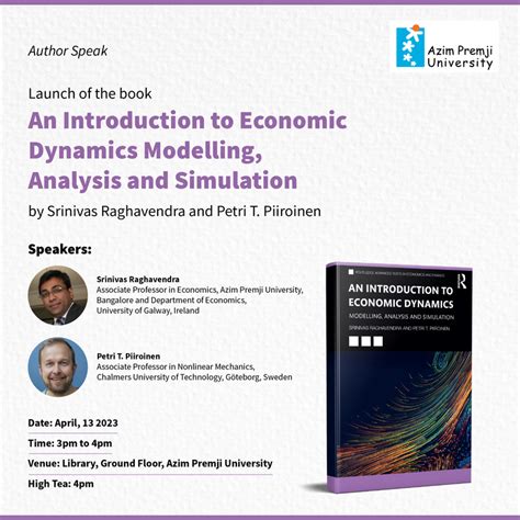 Book Launch An Introduction To Economic Dynamics Modelling Analysis