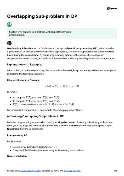 Overlapping Sub Problem In Dp Overlapping Sub Problem In Dp Explain