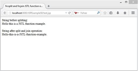 JSTL Fn Join And Fn Split Function W Schools