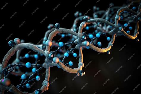 Premium Ai Image Molecular Chains Of Dna With Intricate And Complex Molecular Structures