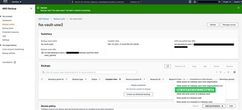 Cross Region And Cross Account Backups For Amazon Fsx Using Aws Backup