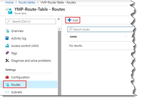 Step Set Up A Route Table