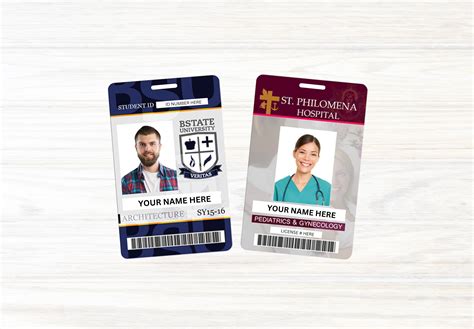 Custom Photo Id Badge Full Color Pvc Plastic Card Etsy