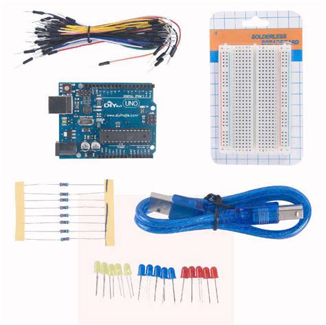 Kit Arduino Uno R3 Avec Breadboard Et Câbles Dupont Starter Kit