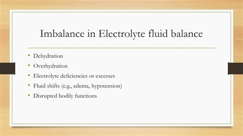 Electrolyte Fluid Balance Fluid Pptpptx