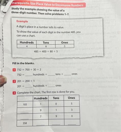 Solved Prerequisite Use Place Value To Decompose Numbers