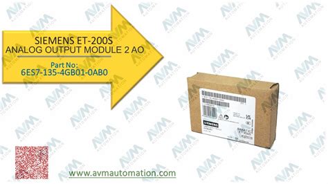 Siemens 6es7 135 4gb01 0ab0 Analog Output Module 2 Ao Et 200s At Best