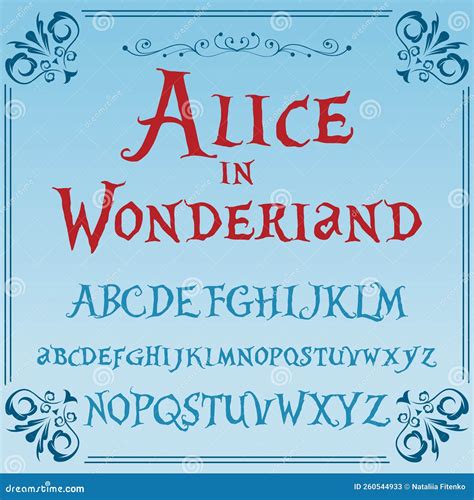 Font Typeface Script Old Style Vintage Script Font Stock
