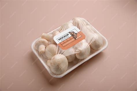 Premium Psd Vegetable Plastic Package Mockup