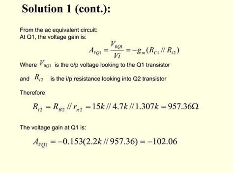 Multistage Amplifiers Analysis And Design Ppt Computer Networking Computing