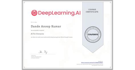 Completed Ai For Everyone Course By Andrew Ng Anoop Kumar Dande