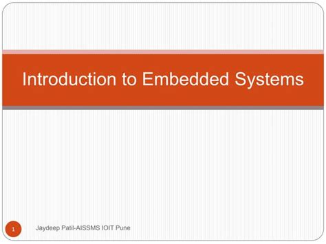 an introduction to embedded system and its classification challenges ppt
