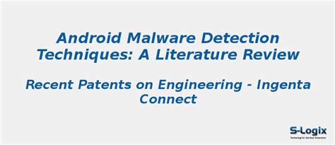 Android Malware Detection Techniques A Literature Review S Logix