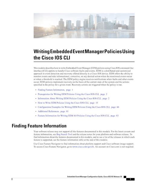 Pdf Writing Embedded Event Manager Policies Using The Cisco · Wd