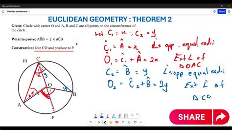 Euclidean Geometry Theorem 2 Proof Youtube