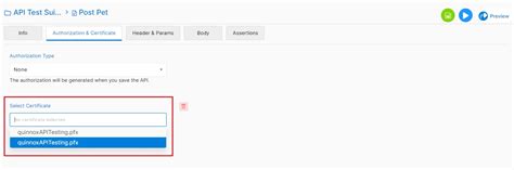 Certificates Api Testing