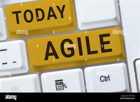 Text Sign Showing Agile Business Idea Iterative Approach To Software Delivery Builds Software