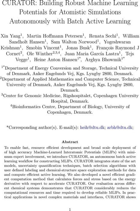 Curator Building Robust Machine Learning Potentials For Atomistic Simulations Autonomously With