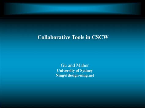 Ppt Collaborative Tools In Cscw Powerpoint Presentation Free Download Id 583725