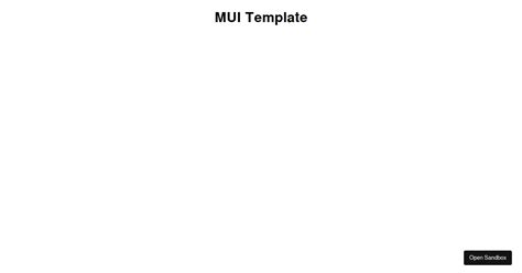 Mui Template Codesandbox