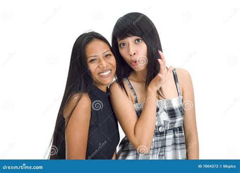 Due Giovani Ragazze Asiatiche Fotografia Stock Immagine Di Femminile