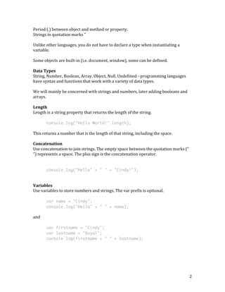 Handout - Introduction to Programming | PDF | Web Development | Internet