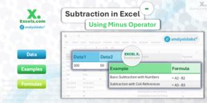 How To Subtract In Excel Step By Step Guide With Examples Excel