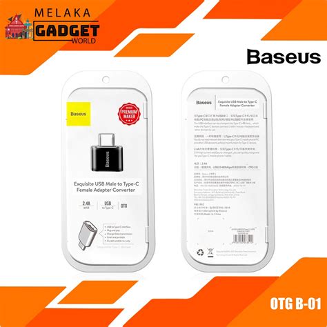 Baseus Exquisite Type C Male To USB Female Adapter Converter Shopee Malaysia