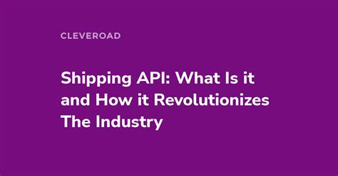 Shipping API Integration From A To Z