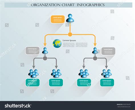 Organization Chart Infographics Design Stock Vector Shutterstock