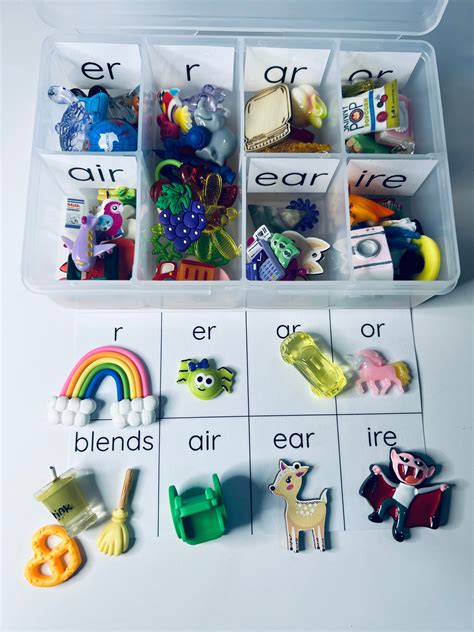 say and play r sound mini objects speech therapy pre and vocalic r obj