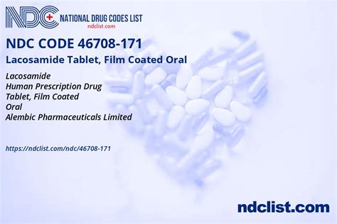 Ndc 46708 171 Lacosamide Tablet Film Coated Oral