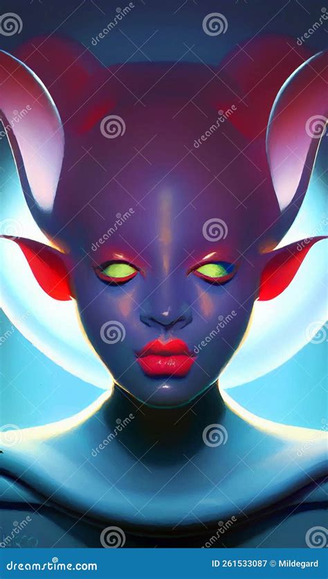 Alien Woman Abstract Digital Art Stock Illustration Illustration Of