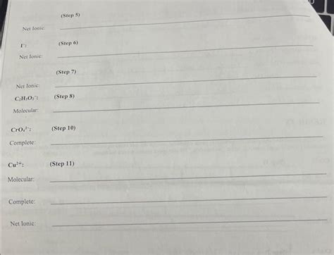 Solved Write The Molecular Equation The Complete Ionic
