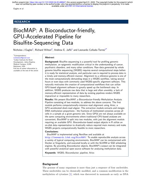 pdf biocmap a bioconductor friendly gpu accelerated pipeline for