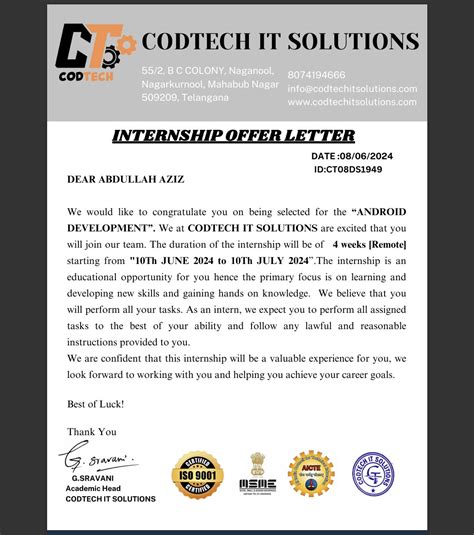 abdullah aziz on linkedin internship codtech androiddevelopment